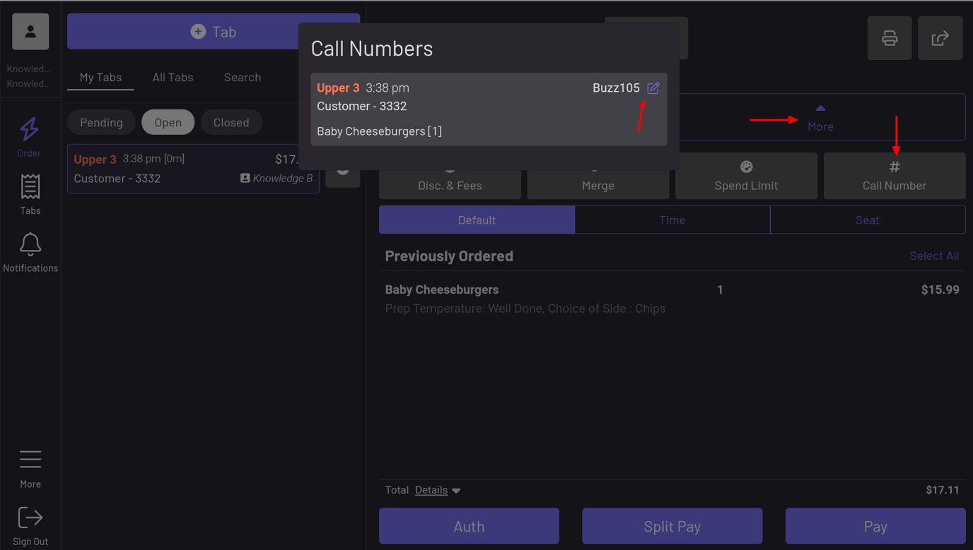 Call Number Prompt